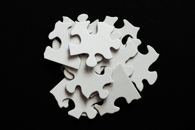 Stack Of Jigsaw Puzzle Pieces Stock Photo - Image of solution, join ...