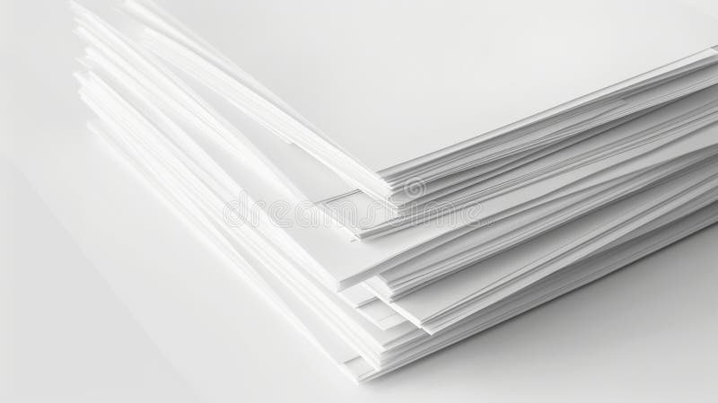 The Stack of White Paper.AI Generated Image Stock Image - Image of ...