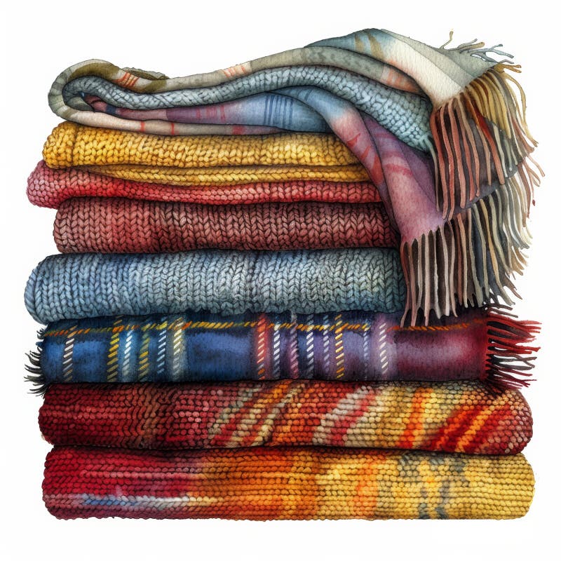 Stack of Blankets stock image. Image of clean, bedding - 322044209