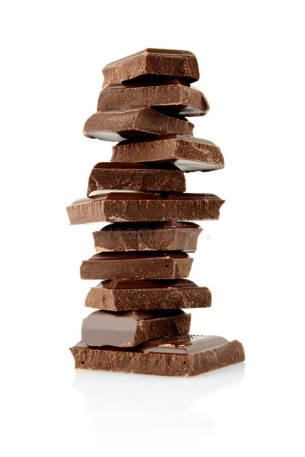 Chocolate blocks on white stock image. Image of photography - 7105119