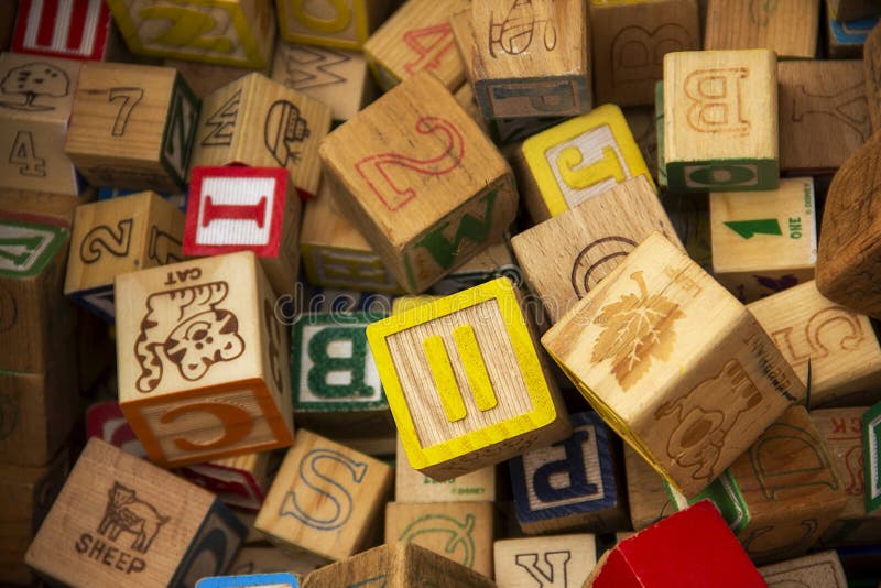 Pile of Blocks for Sale at a Flea Market Stock Image - Image of flea ...