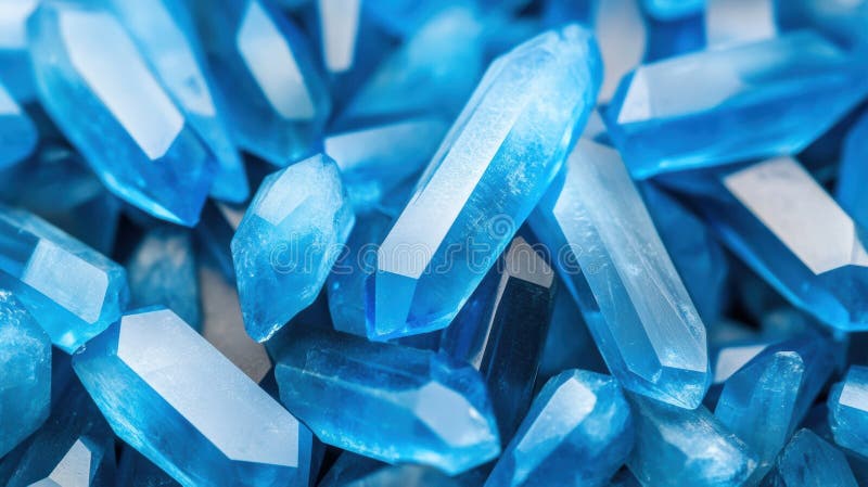 A Pile of Blue Crystals on Top of Each Other, AI Stock Photo - Image of ...