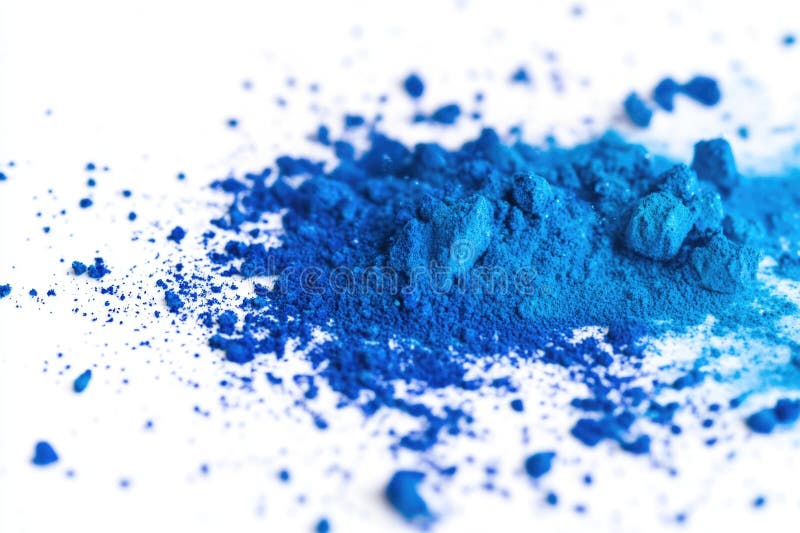 A Pile of Blue Powder on a White Surface Stock Photo - Image of ...