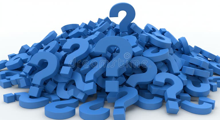 Pile of Blue Question Marks: Uncertainty, Questions, Answers, Problem ...