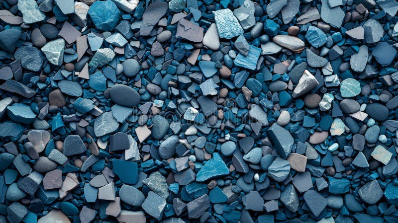 A Pile of Blue Rocks Arranged in an Array of Triangles Next To Each ...