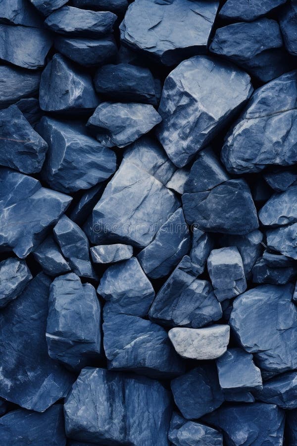 A Pile of Blue Rocks Sitting Next To Each Other. Suitable for Various ...