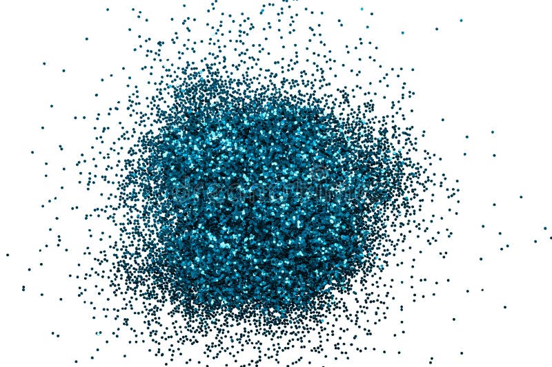 A Pile of Blue Sparkles Isolated on White Background Stock Photo ...
