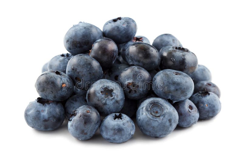 Pile of Blueberries Against a White Background Stock Photo - Image of ...