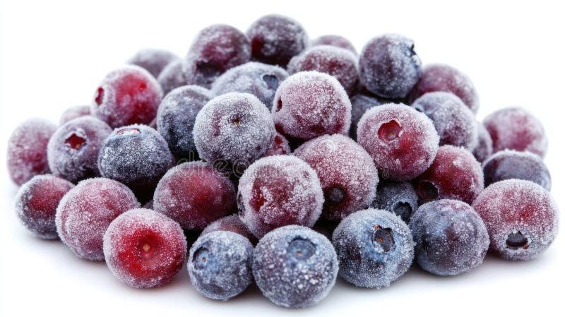 A Pile of Blueberries are Covered in a Layer of Ice, AI Stock Image ...