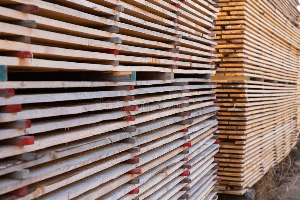 Pile of Boards Stacked on Top of Each Other Stock Photo - Image of ...
