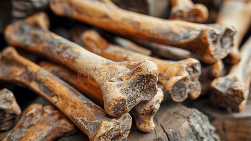 A Pile of Bones are Stacked on Top of Each Other, AI Stock Illustration ...