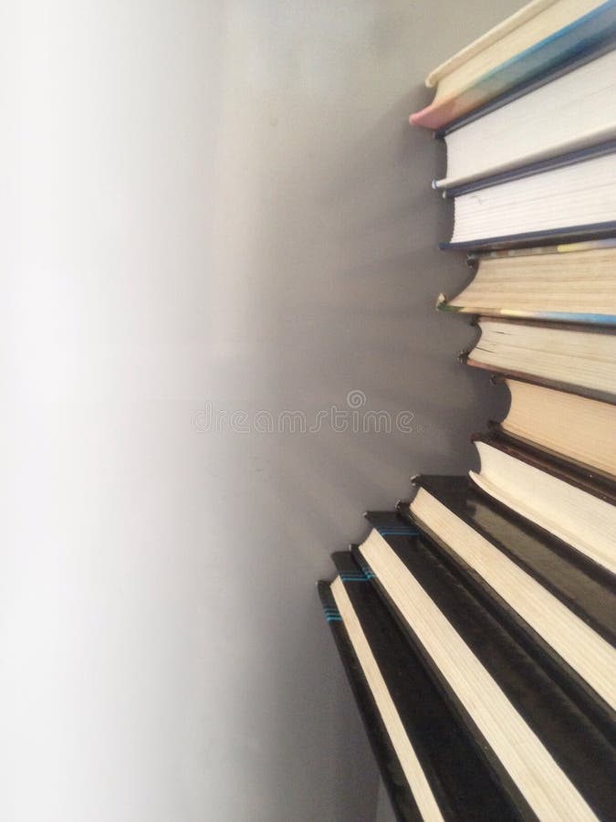 Pile of Books and Bright Background. Stock Image - Image of bright ...