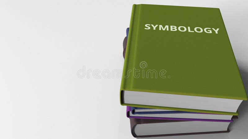 Book with SYMBOLOGY Title. 3D Rendering Stock Illustration ...