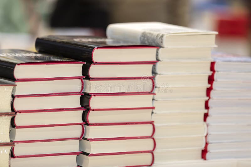 Pile of Books Form a Column Stock Image - Image of fair, sale: 166185237