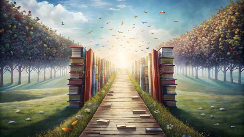 Path of Books stock illustration. Illustration of knowledge - 39555029