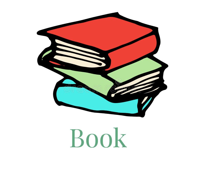 Pile of Books. Stack of Books, Illustration Coloring Books Stock ...