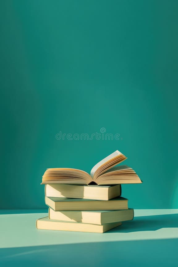 A Pile of Books Stacked High Stock Photo - Image of volumes, knowledge ...