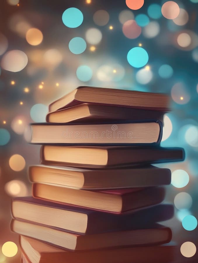 A Pile of Books Stacked High, Suitable for Office or Home Decor Stock ...