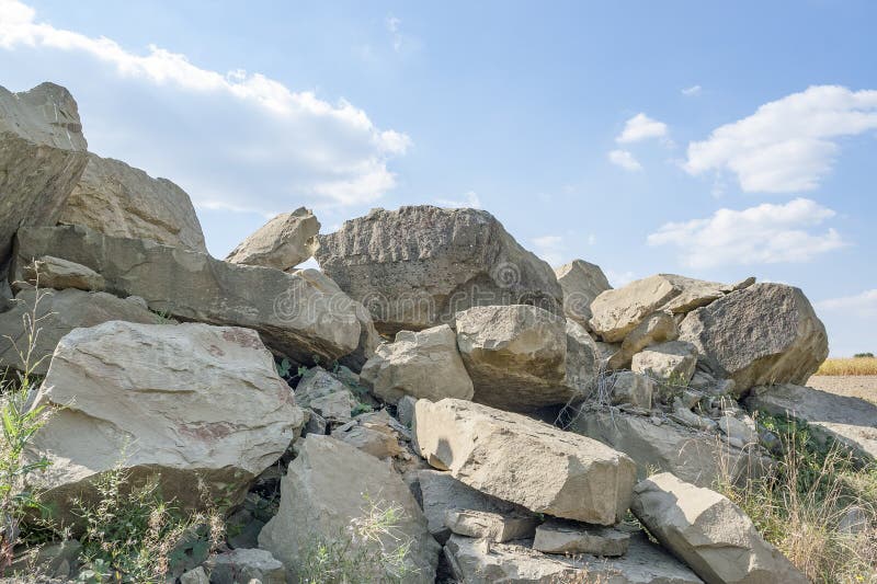 Pile of boulders stock image. Image of heap, dump, closeup - 77308291
