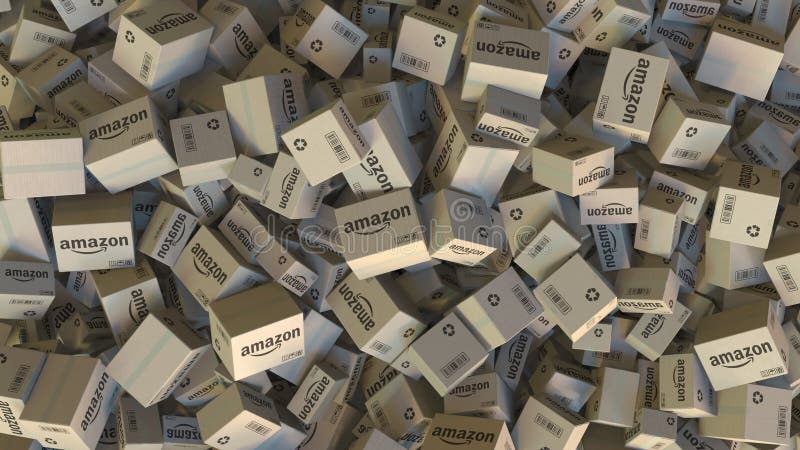 Amazon.com Logo on a Skyscraper Facade Reflecting Clouds. Editorial 3D ...