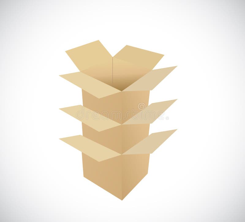 Pile of boxes / Vector stock vector. Illustration of environment - 14687584