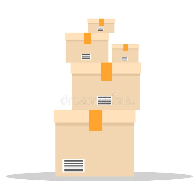 Cardboard Boxes Color Different Stock Illustrations – 316 Cardboard ...