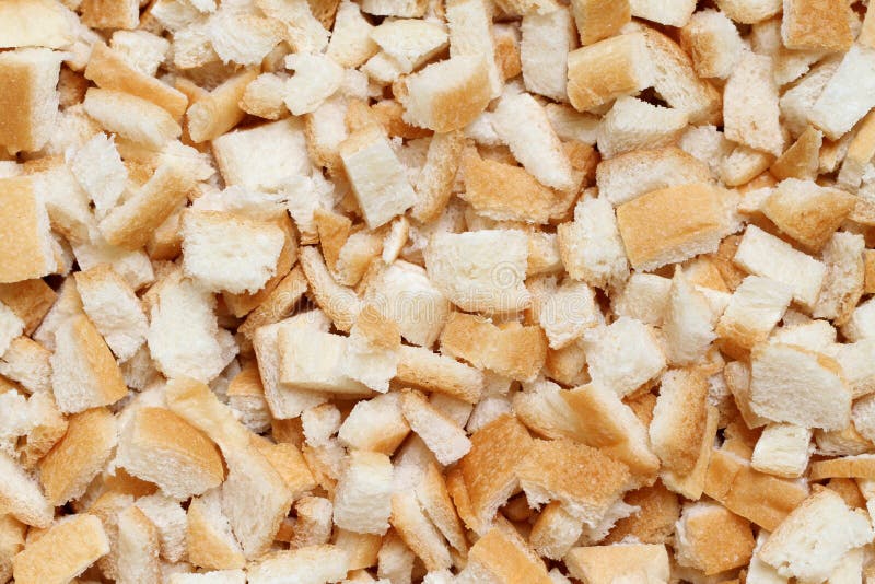 Pile of Bread Crusts Chopped Small Pieces Stock Photo - Image of food ...