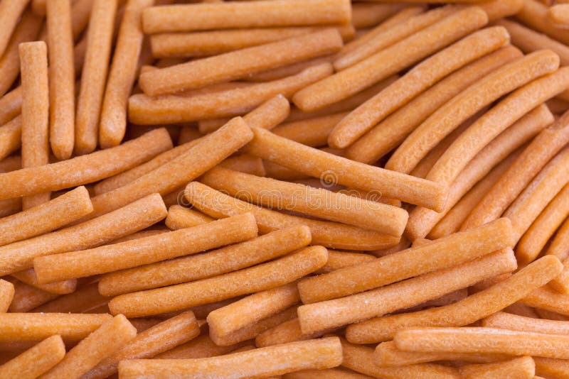Pile of Bread Stick or Biscuit Stick. Stock Photo - Image of long ...