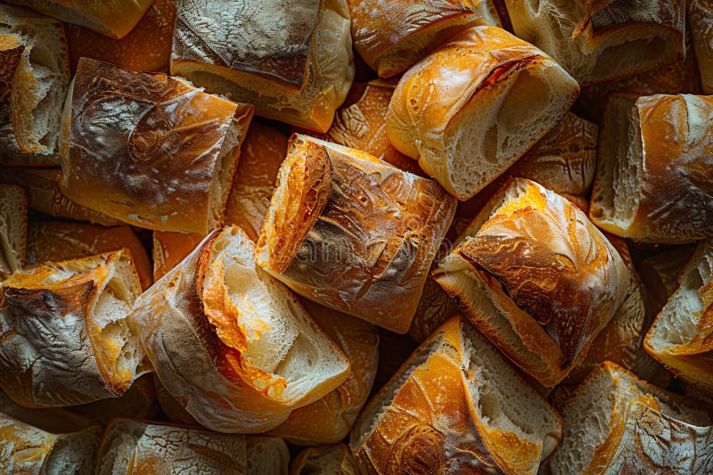 Pile of bread top view stock photo. Image of loaf, yeast - 316046722