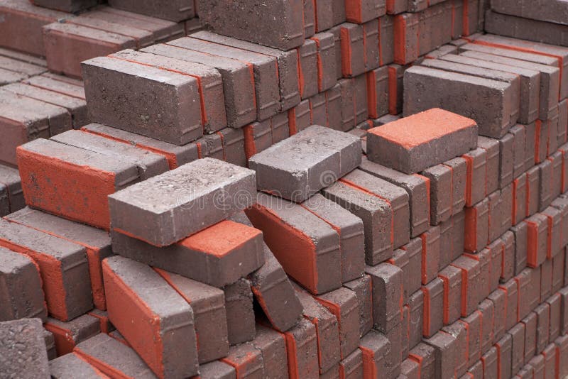 Pile of bricks stock photo. Image of constructing, building - 15119840