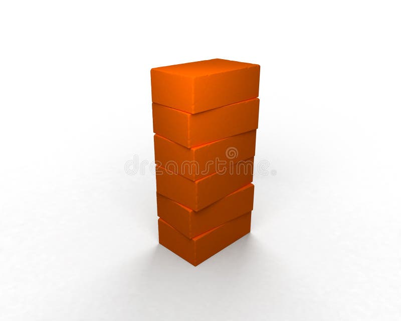 Pile of bricks stock illustration. Illustration of brick - 15323214