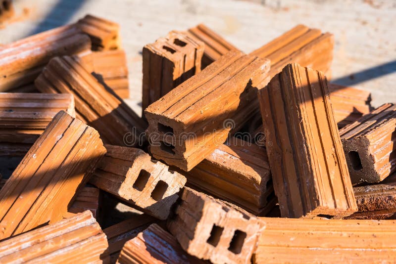 Pile of Bricks for Construction , Group of Bricks Square Construction ...