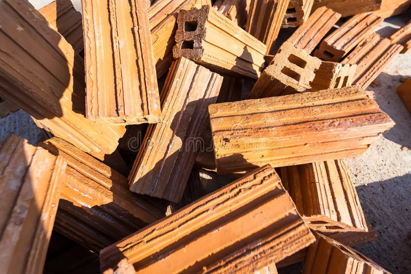 Pile of Bricks for Construction , Group of Bricks Square Construction ...