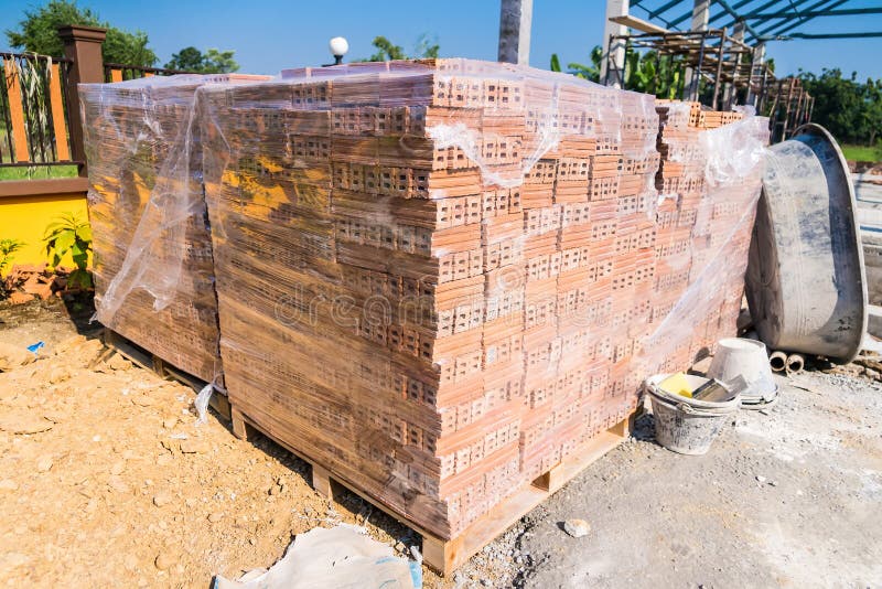 Pile of Bricks for Construction , Group of Bricks Square Construction ...