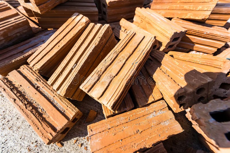 Pile of Bricks for Construction , Group of Bricks Square Construction ...