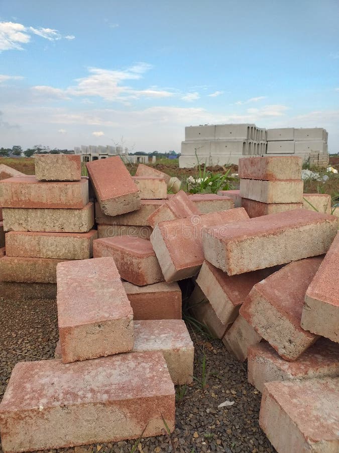 Stack of the briks stock image. Image of floor, ruins - 266963415