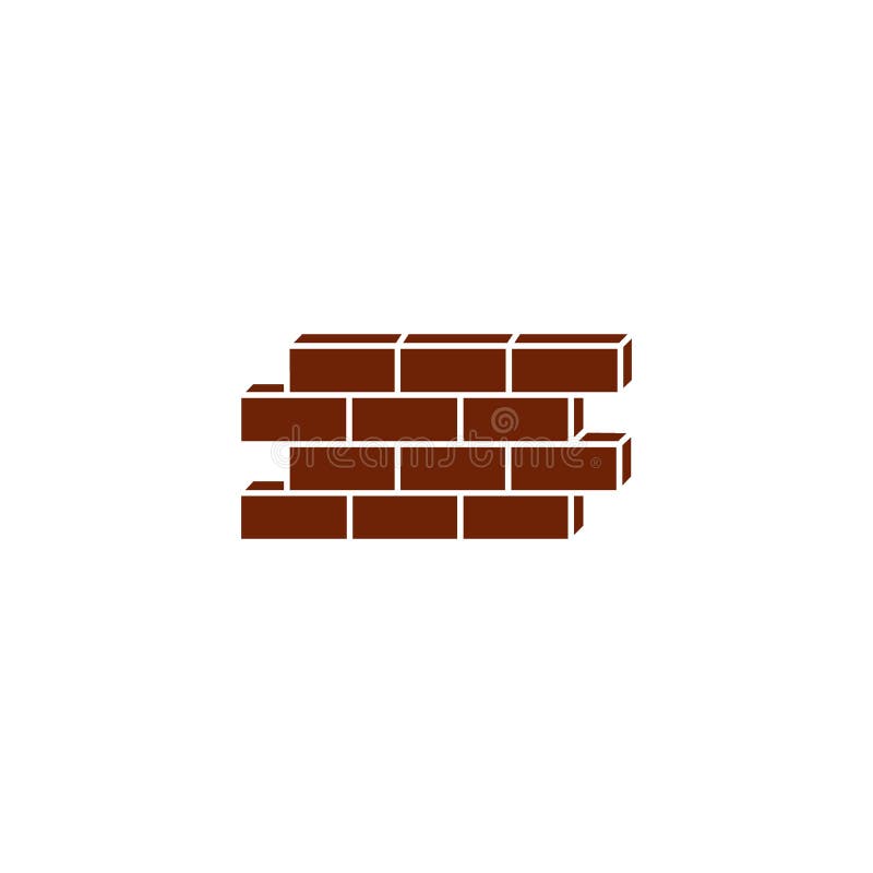 Pile of bricks icon stock vector. Illustration of foundation - 242782597