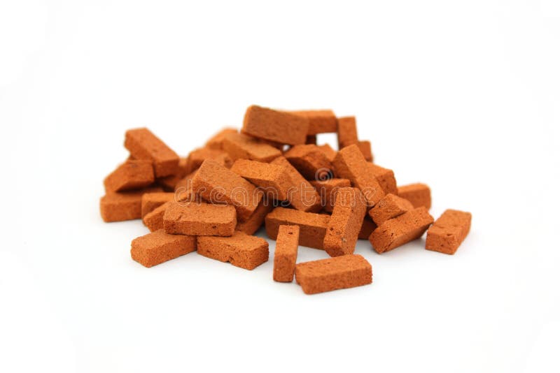 Pile of bricks isolated stock image. Image of home, trade - 10465959