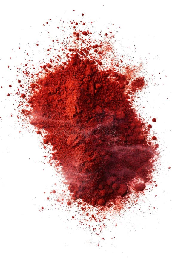 A Pile of Bright Red Powder Sits on a Clean White Surface Stock Photo ...