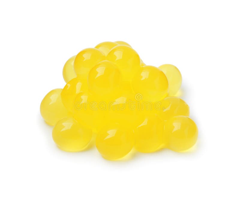 Pile of Bright Tapioca Pearls Isolated on White Stock Photo - Image of ...