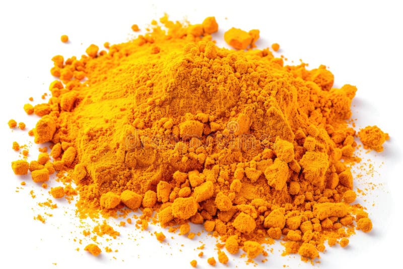 Pile Bright Yellow Powder Sits Clean White Surface Ready Use Stock ...