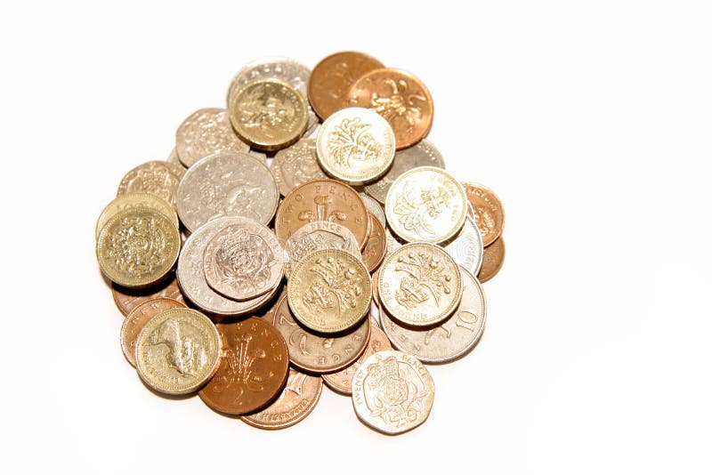 Pile of British coins stock image. Image of loose, pile - 6681839