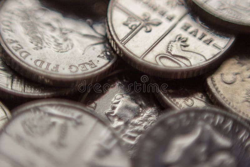 Pile of British 5 Pence Coins Stock Image - Image of bank, mint: 150853279