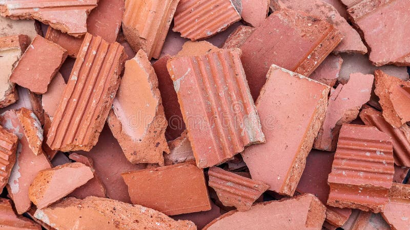 Pile of Broken Bricks, Background. Texture, Pattern, Brick Wall ...