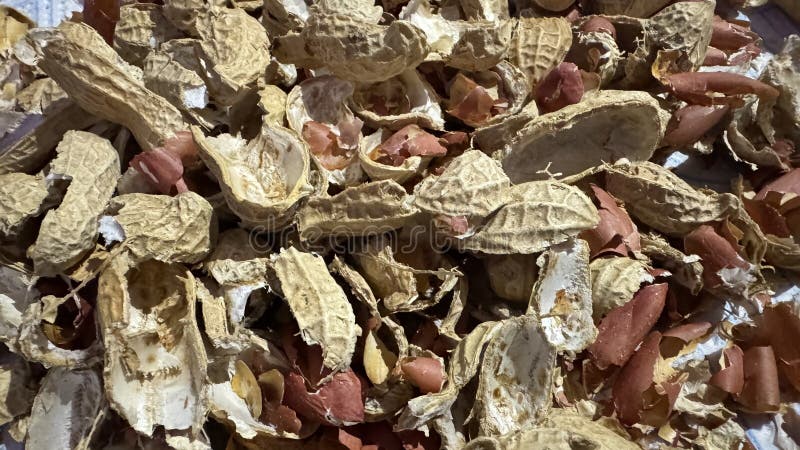 Pile of Broken and Discarded Peanut Shells Stock Photo - Image of ...