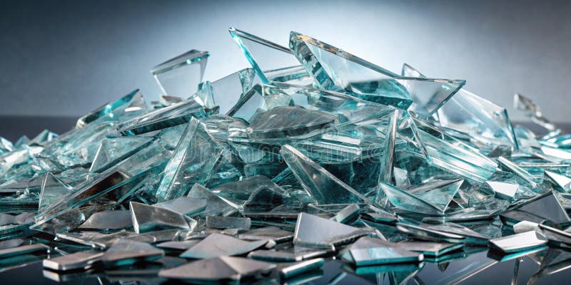 A Pile of Broken Glass Clear and Sharp AI-Generated Content Stock ...