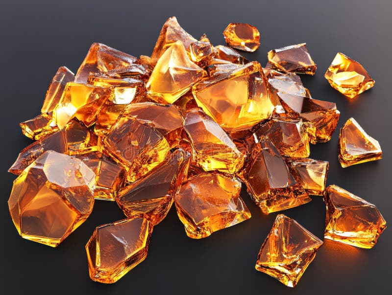 Pile of Broken Glass with a Few Pieces Still Intact Stock Photo - Image ...