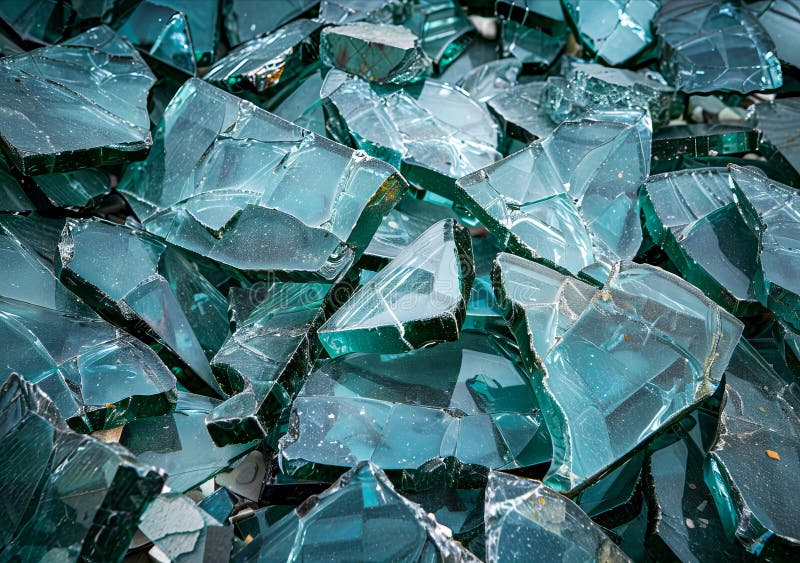 A Broken Glass Cube with a Knife Sticking Out of it Stock Photo - Image ...
