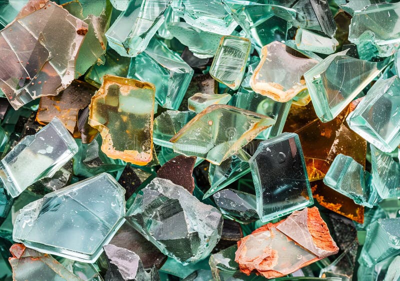 A Pile of Broken Glass Pieces Stock Photo - Image of glass, pieces ...