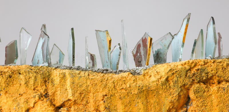 A Pile of Broken Glass on a Rocky Hillside Stock Photo - Image of sharp ...